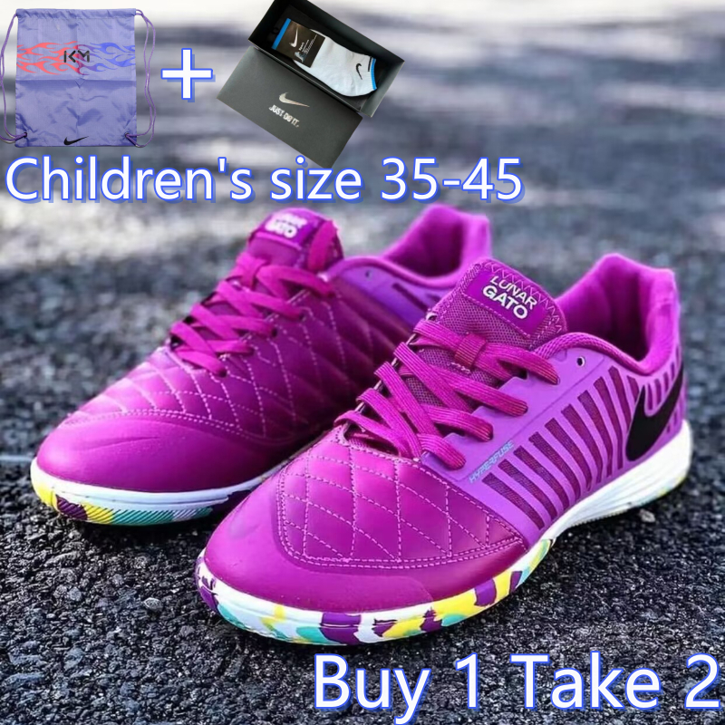 Futsal Kid Soccer shoes Niike Lunar Gato II Budak Men IC Indoor ...