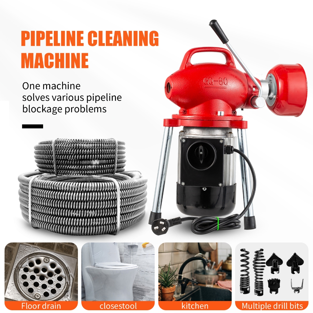 GQ-80 Automatic Dredge Machine Professional Clear Toilet Blockage Drain ...