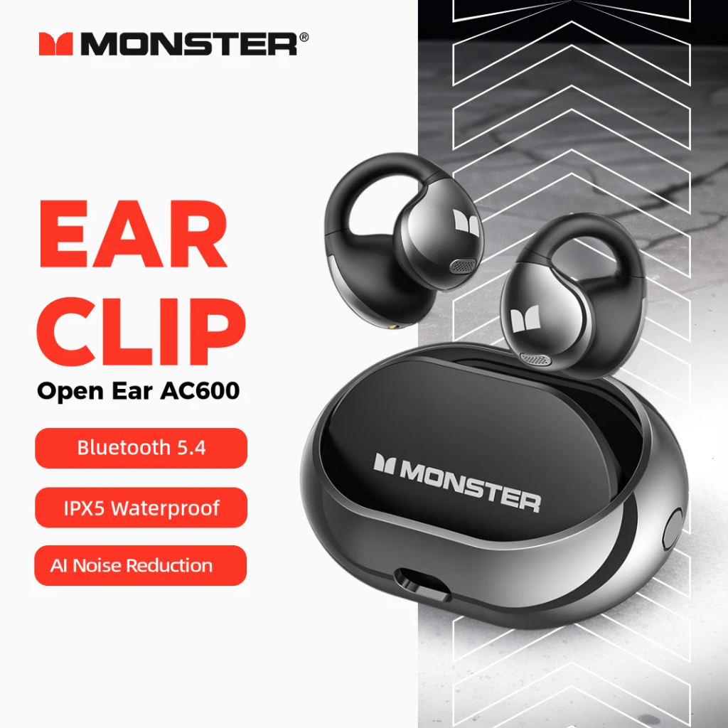Monster Open Ear AC600 Headphones Wireless Bluetooth V5.4 ANC Noise ...