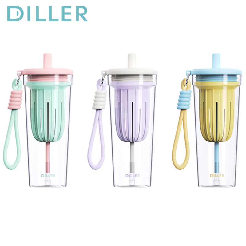 Diller Tumbler Tritan Water Bottle BPA Free Drinking Cup With Straw For ...