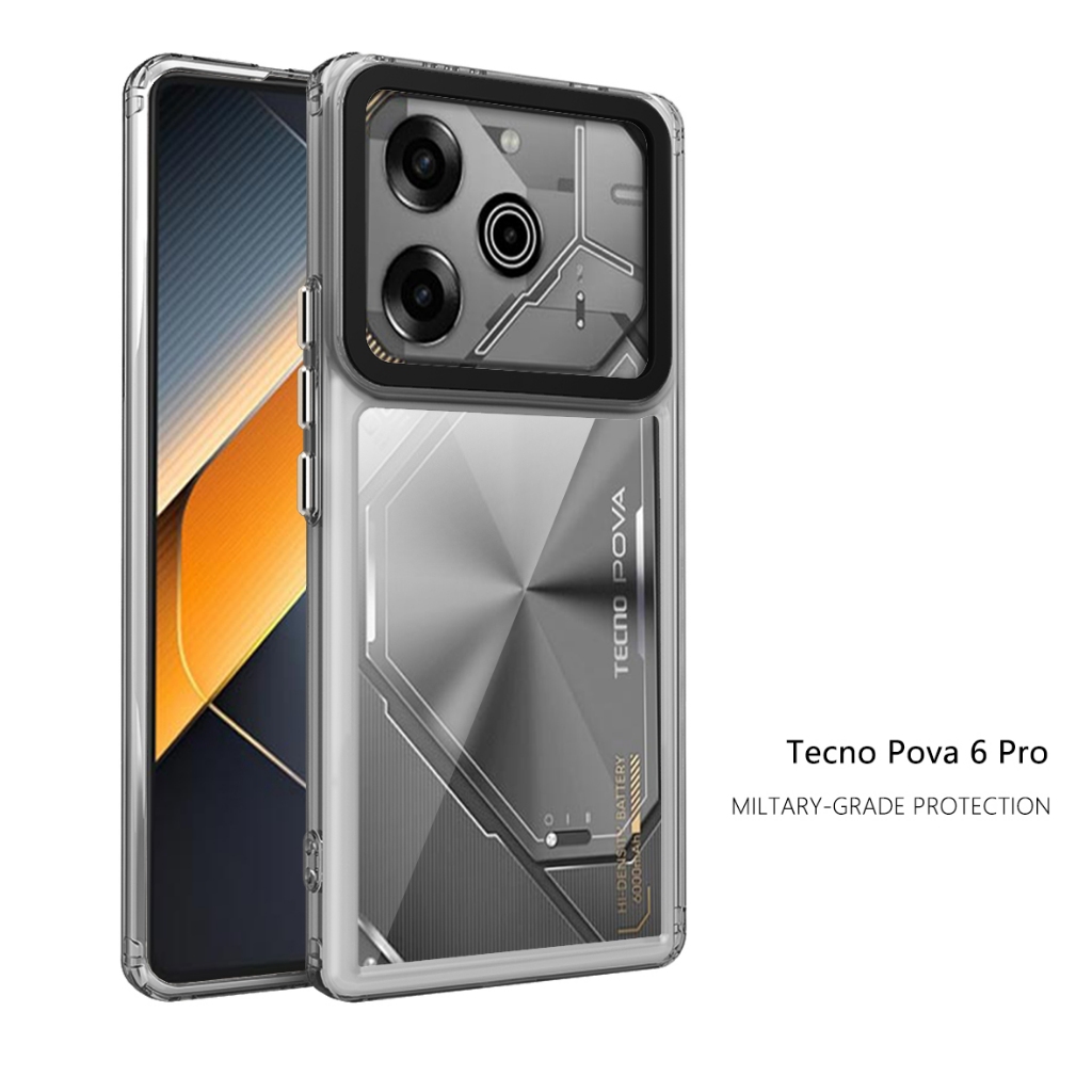 Clear Phone Casing For Tecno Pova 6 Pro 5G Li 9 Pova6 Li 7 Case with Ultra-thin and High ...
