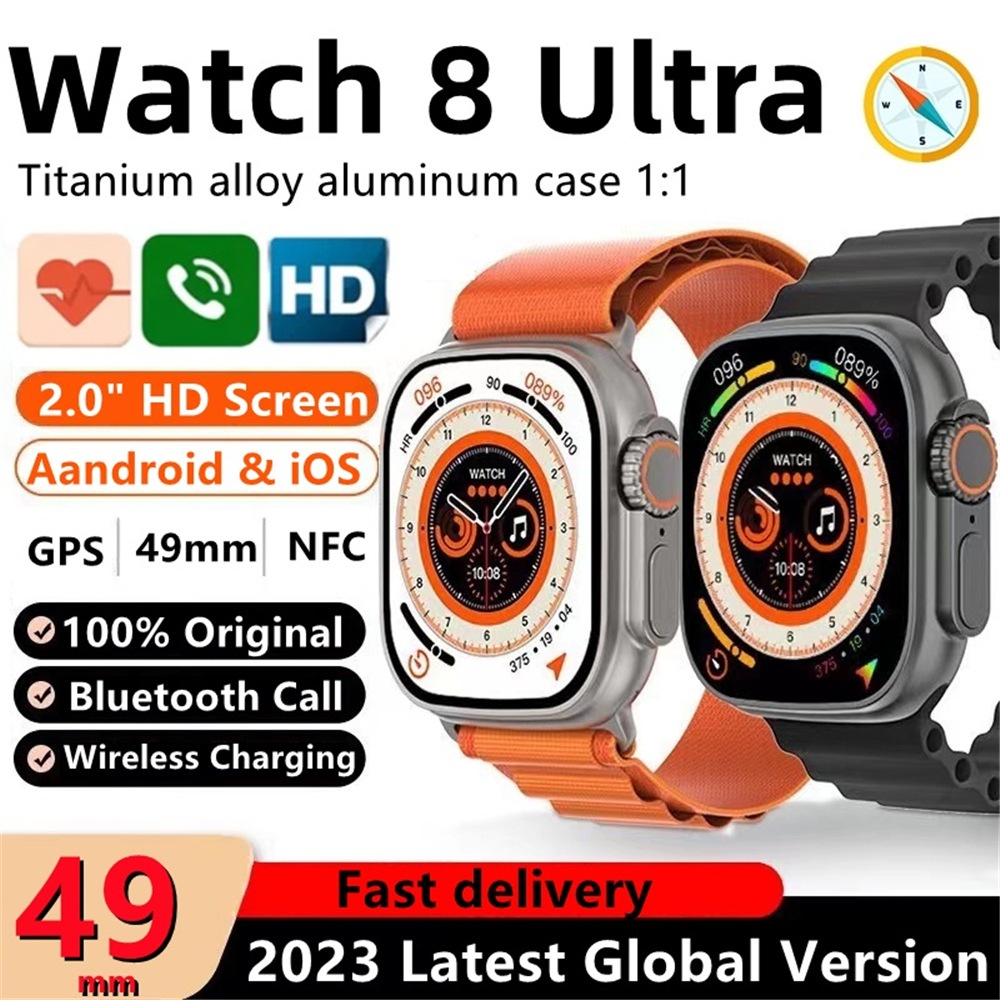 Smartwatch 8 Ultra Smart Watch Series NFC Calculator Heart Rate ...