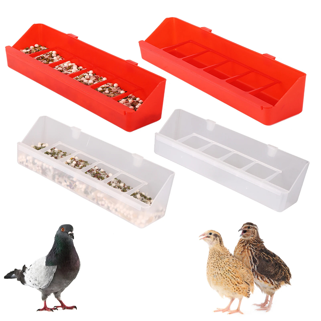 1Pc Pigeon Feeder 6 Slots Hanging Chicken Feeder Trough Water Trough ...