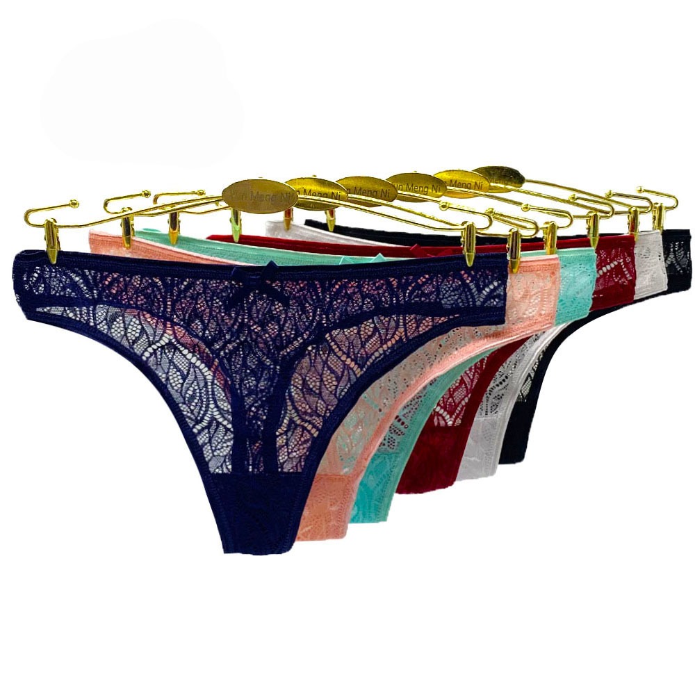 Sexy Thongs Lace Transparent Underwear Women G-string Cotton Lingerie ...