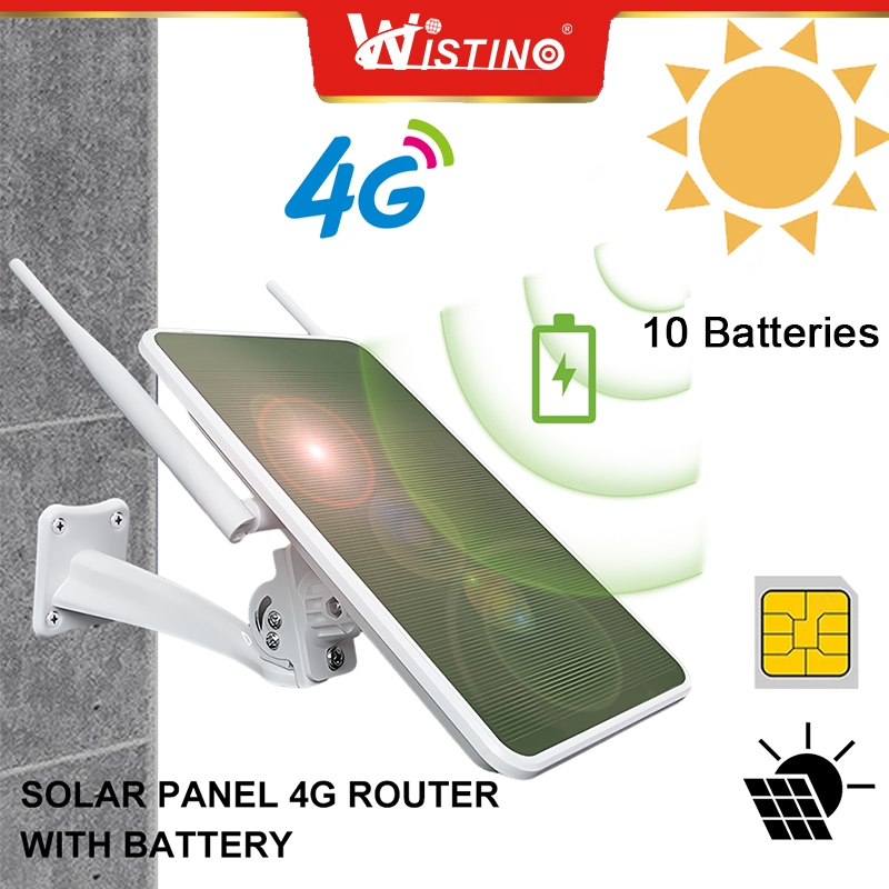 Wistino 4G Wifi Router Use Solar Power 15W Solar Panel Portable Use 4G ...