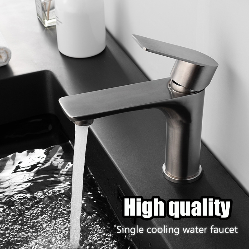 Stainless steel faucet Hand washing Wash your face Wash and gargle ...