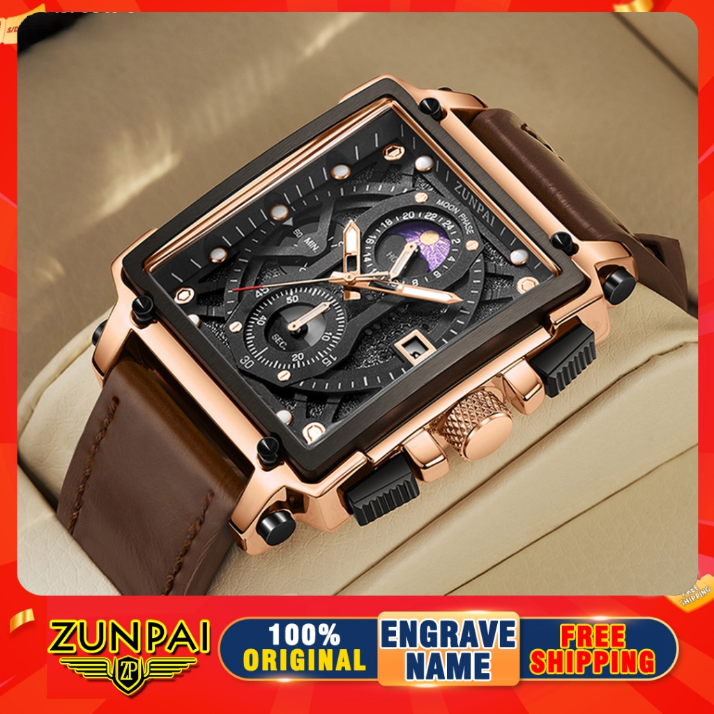 Jam tangan lelaki asli. Jam tangan kalis air pelbagai fungsi untuk ...