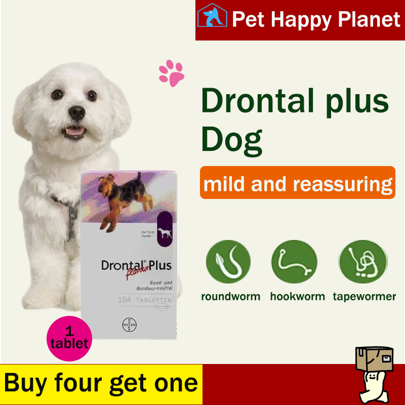 Drontal Plus 1pc Tasty Deworming Tablet Dog /【BUY 3 FREE 1 】Ubat Cacing ...