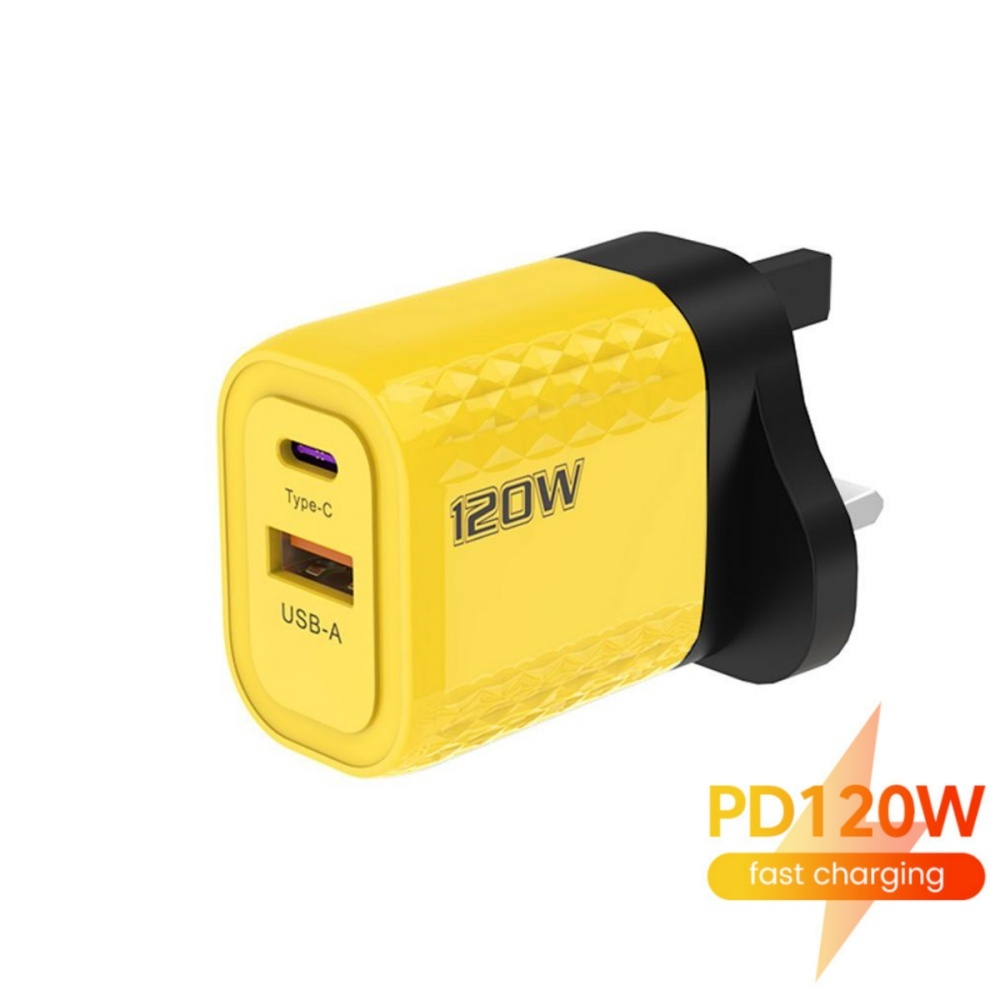 120W A+C Dual Port Charger New Macaron Color Matching Super Fast ...