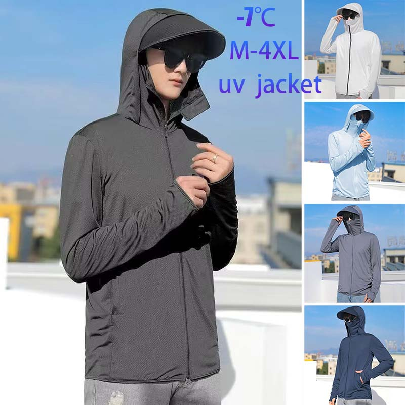 Summer Sun UV Jacket Men Protection Jacket Windbreaker Men Hooded ...