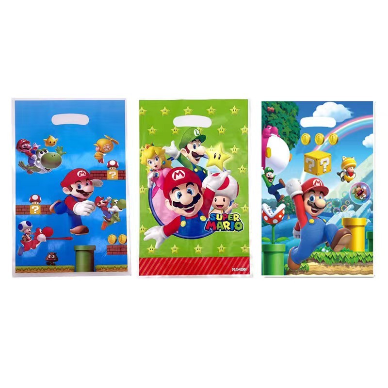 Super Mario Bros Loot Bag Gift Bag Theme Kids Birthday Party Decoration ...