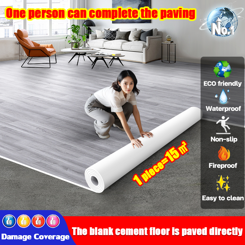 Tikar Getah tebal 1 gulung waterproof Floor sticker lantai Vinyl ...