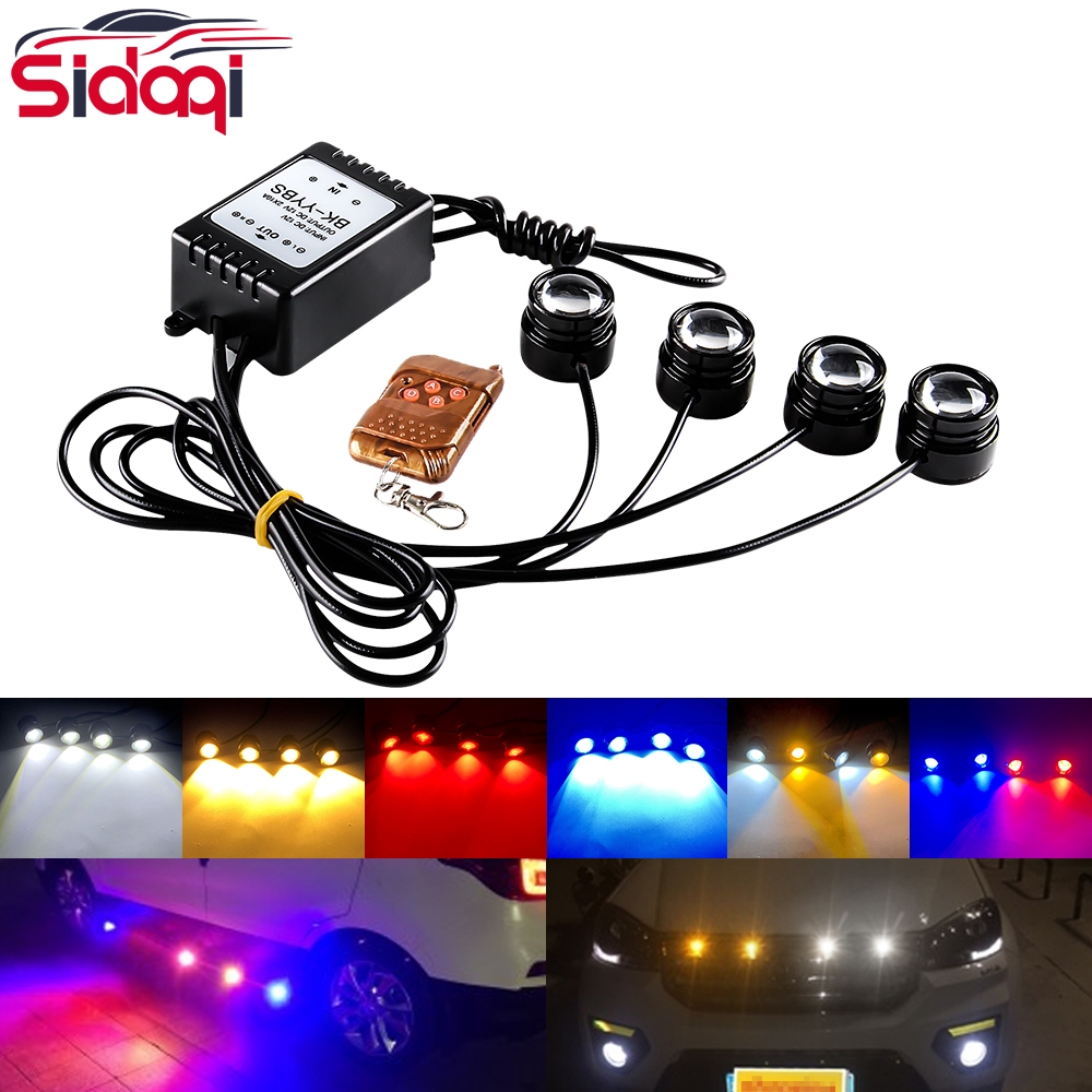 1 Set 4x1.5w LED Eagle Eye Strobe Flash Eagle Eye LED Cat Eye Car With ...