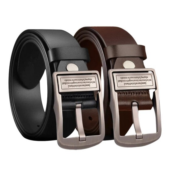 [Ready Stock] New Style Men's Genuine Leather Pin Buckle Business ...