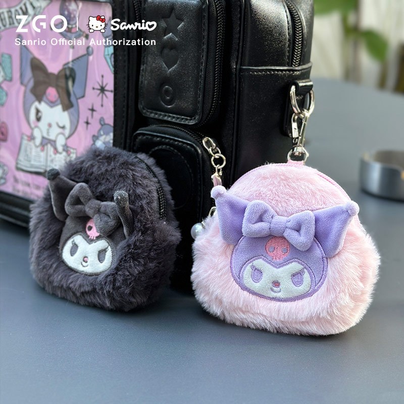 ZGO Kuromi Coin Pouch Women's Mini Kuromi Plush Cute Earphone Bag ...