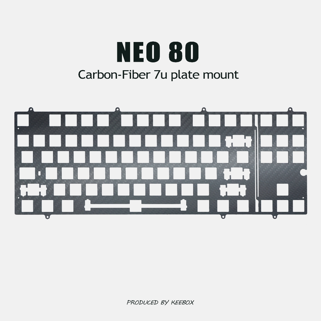 Qwertykeys Neo80 PCB Mount Plate Mount Mechanical Keyboard Custom Plate ...