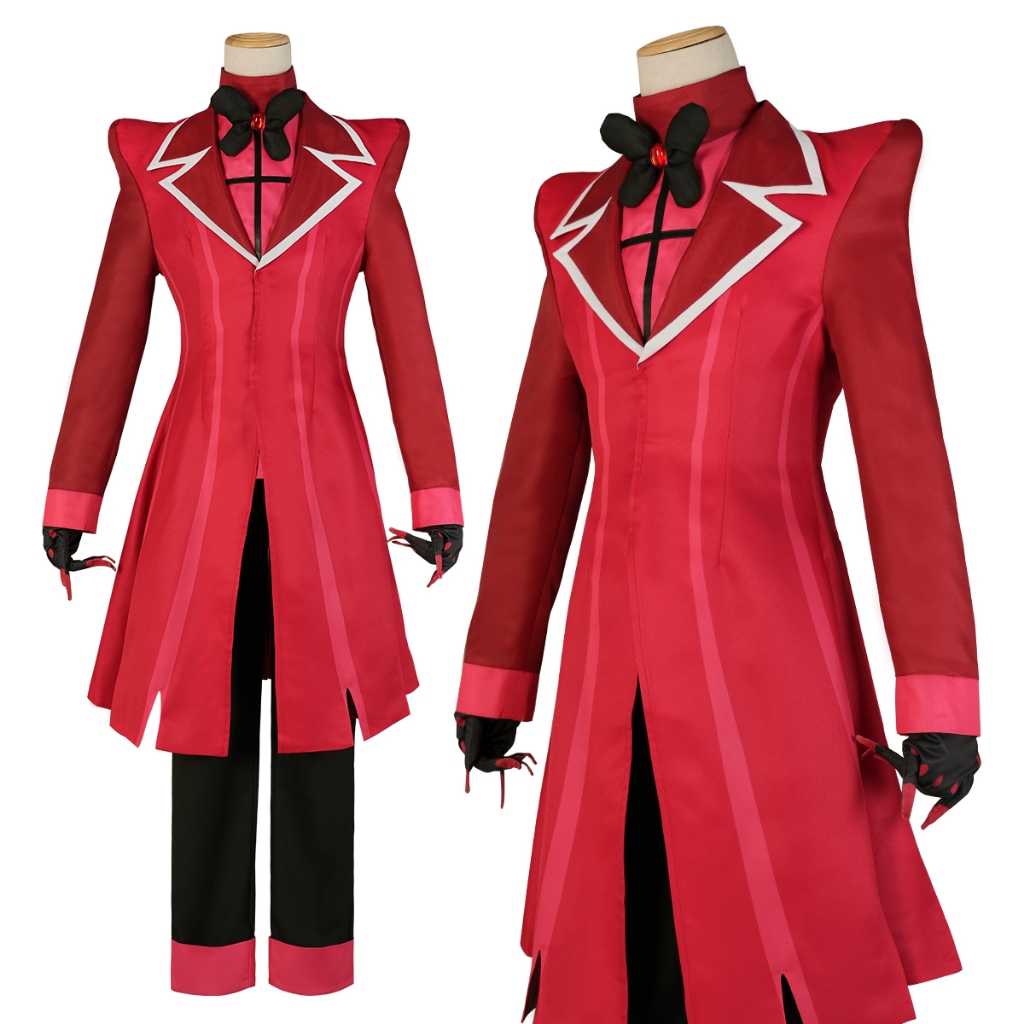 HOLOUN Hazbin Hotel Anime Alastor Cosplay Costume Wig Halloween Gift ...