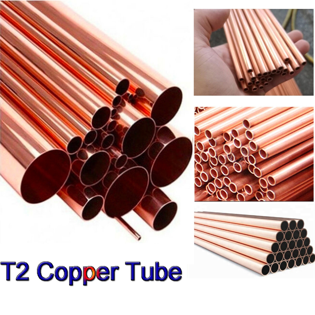 500mm Long T2 Red Copper Capillary OD 1mm to 14mm Metal Tube Hollow ...