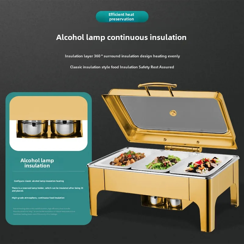 Commercial Golden Buffet Stove Flip Buffet Stove Alcohol Wax Heating ...