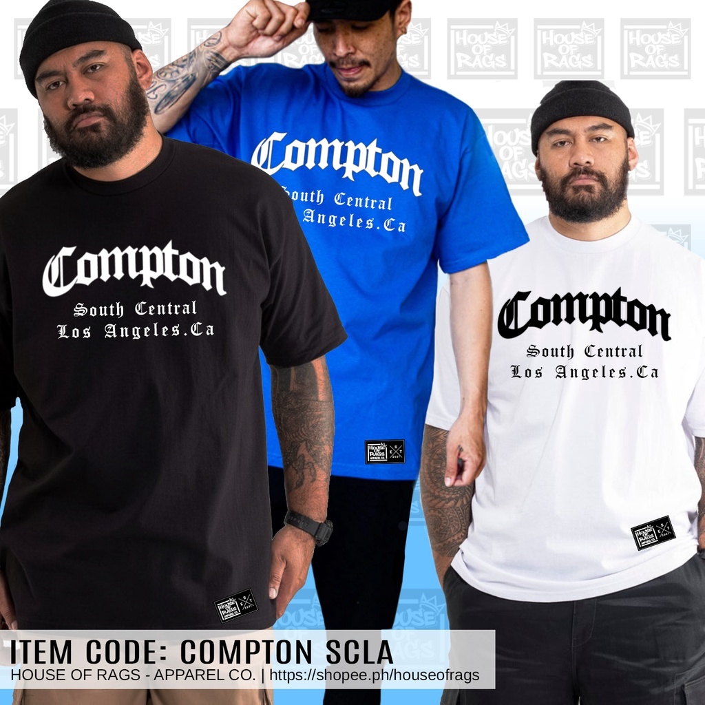 COMPTON SOUTH CENTRAL LOS ANGELES - PRO CLUB INSPIRED TEES | Shopee ...
