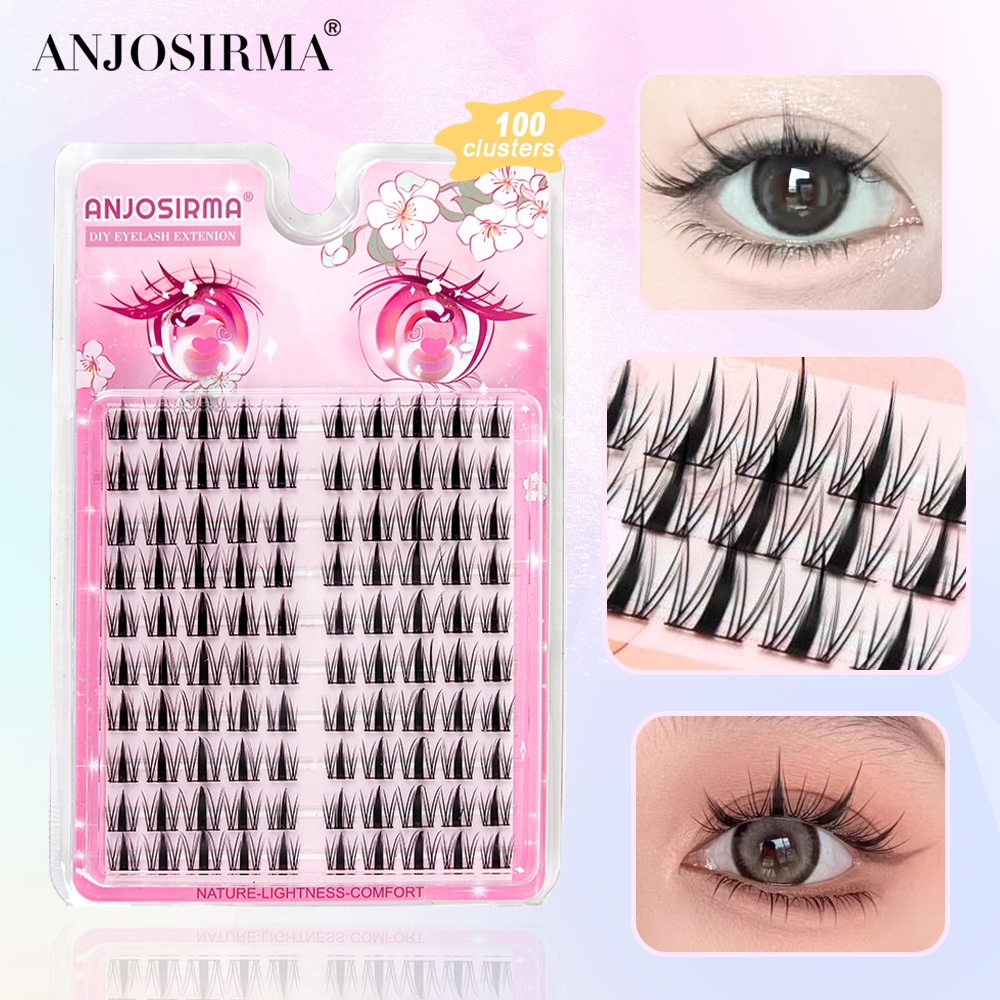 ANJOSIRMA Cute Rabbit Lazy DIY Lashes 10 Rows High quality Curled ...