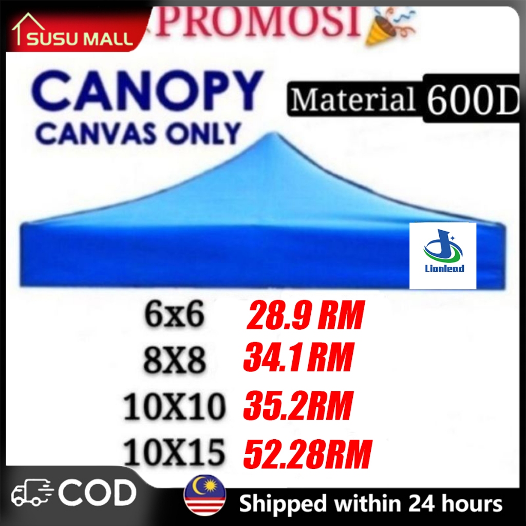 【Ready Stock】Canvas Only 10'X 10'And 8'X 8'Roof Canopy 80cm Express ...