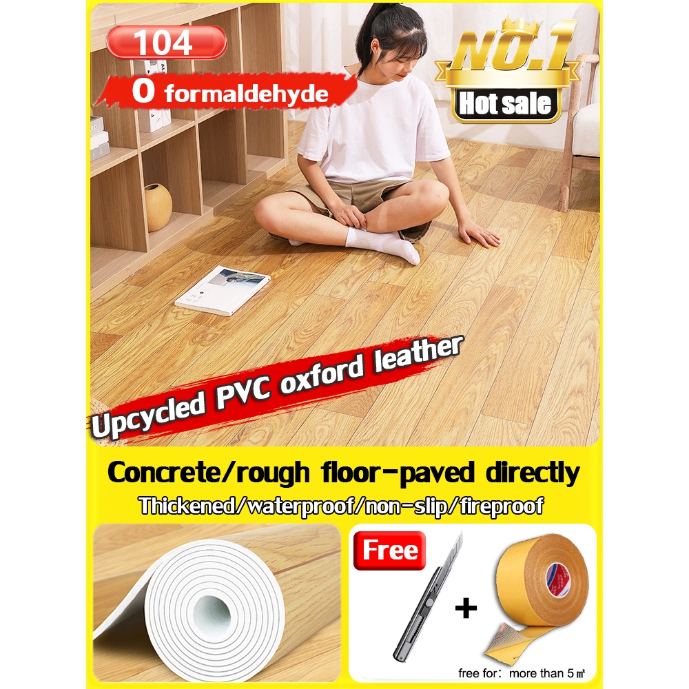 Tikar Getah tebal 1 gulung vinyl flooring 3MM Upcycled PVC oxford ...