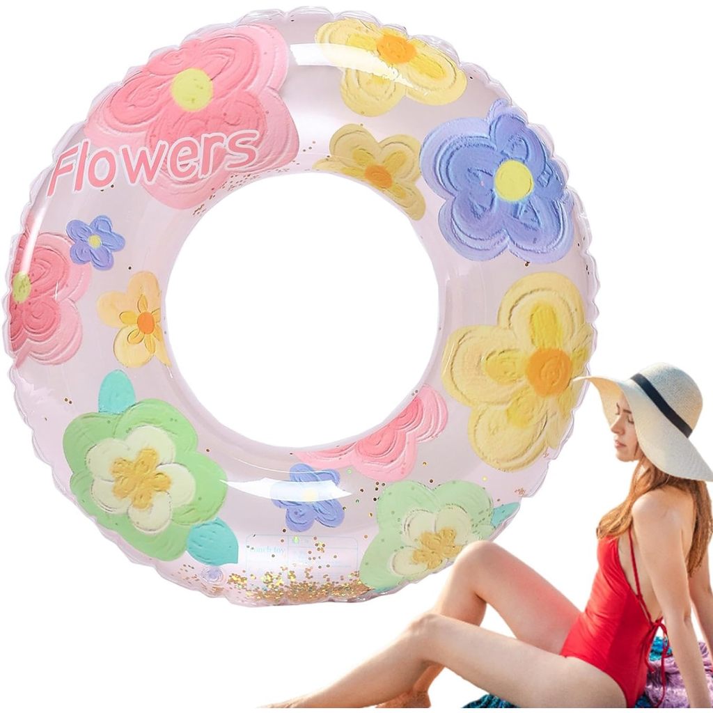 Pool Floats Kids,Pool Swim Tubes Rings, Inflatable Big Floaties Beach ...