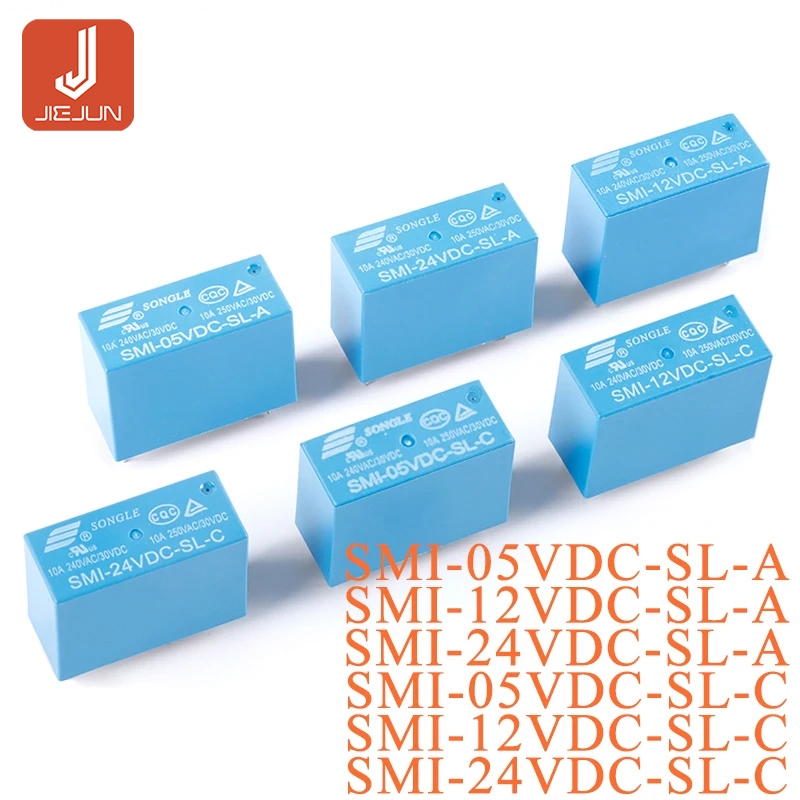 SMI SMI-05V/12V/24V-SL-A SMI-05V/12V/24V-SL-C Relay 5V 12V 24VDC Relays 4pin 5pin SMI-05VDC-SL-A ...