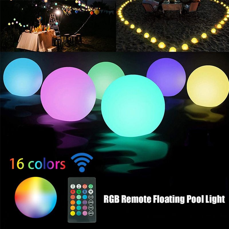 Outdoor Waterproof 13 Colors Glowing Ball LED Garden Beach Party Lawn ...