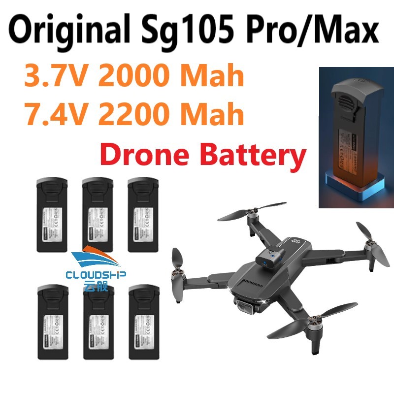 Original Sg105 Pro/Max Drone Battery 7.4V 2200Mah and 3.7V 2000Mah ...