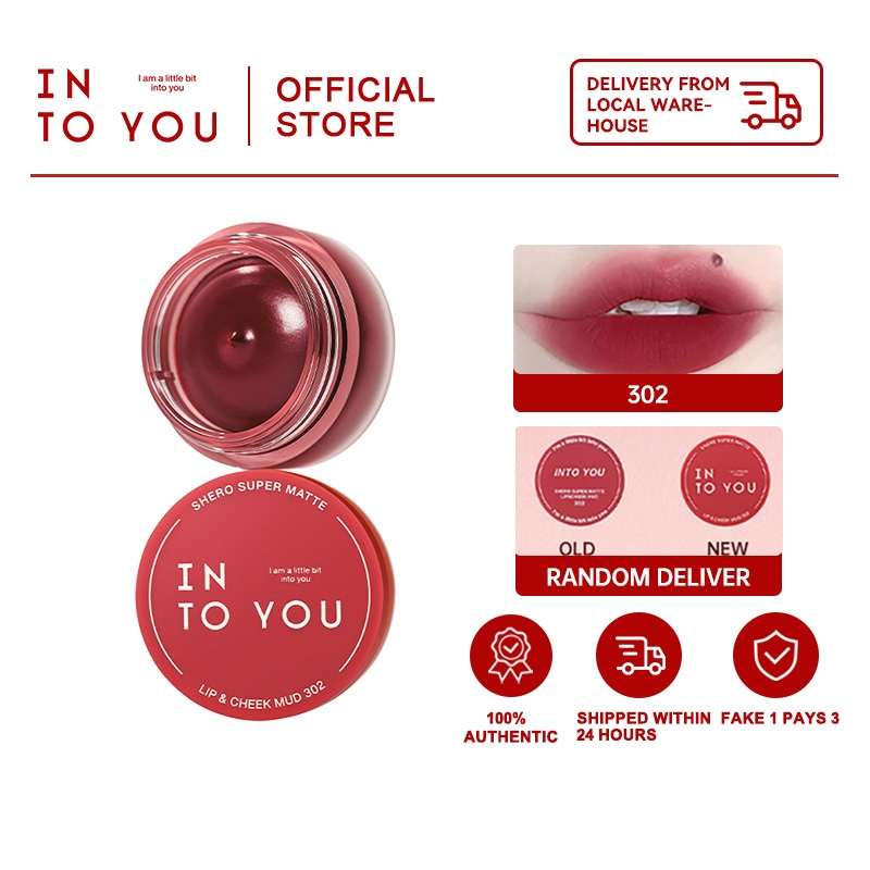 INTO YOU canned lip mud matte matte lip and cheek dual-purpose canned ...