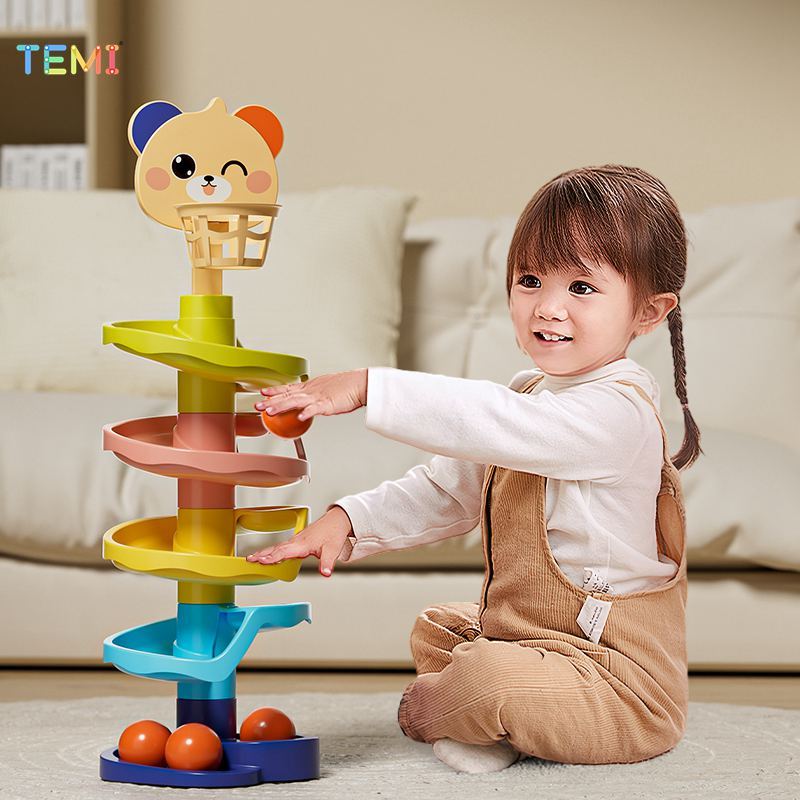 TEMI 7 Layer Fun Rolling Skating Ball Children's Turning Joy Track Ball ...