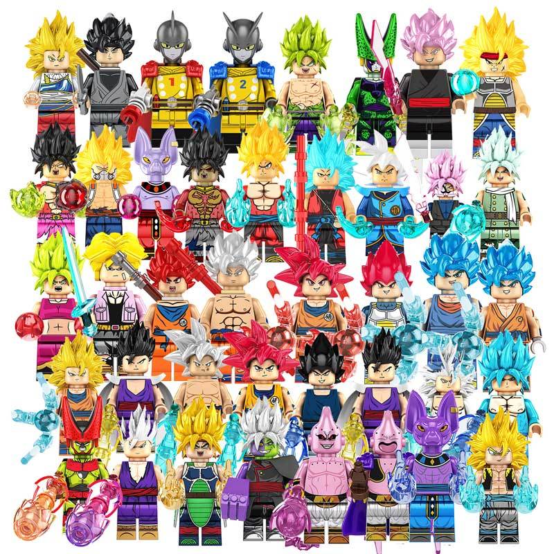 KF6158 Dragon Ball Z anime Bricks Goku Black Cell Vegeta Gamma1 Piccolo ...