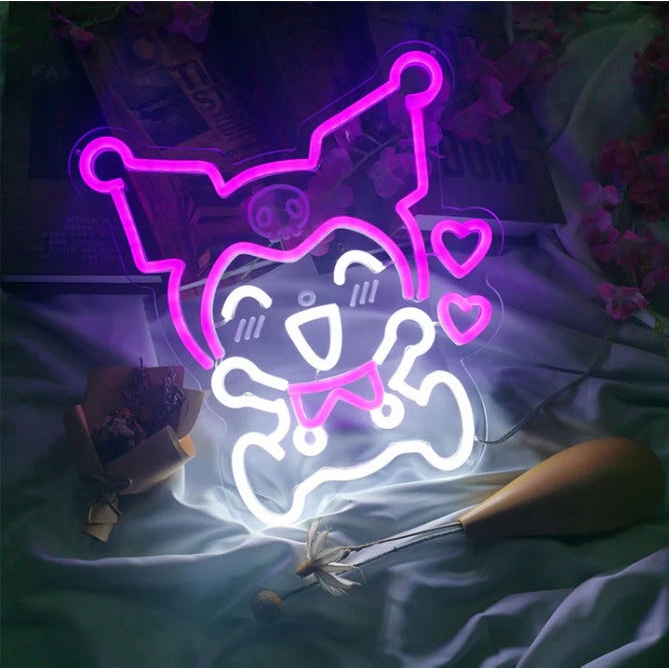 Kuromi Neon Sign Sanrio Cute Anime Character Neon Light. | Shopee Malaysia