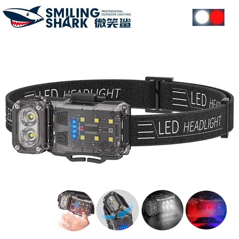 SmilingShark TD0171 led Mini Head Lamp COB Keychain Torch light with ...