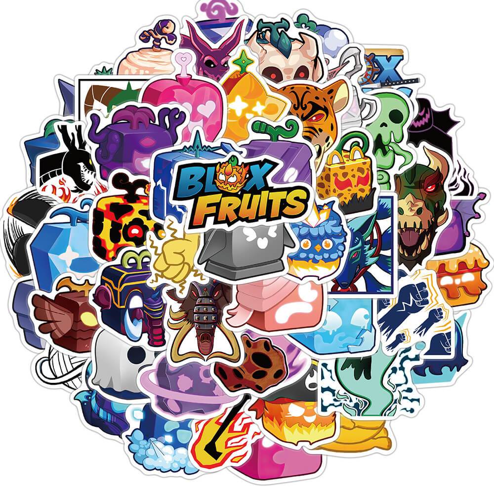 [Large Stickers]50PCS Game Blox Fruits Stickers Pack DIY Phone Laptop ...