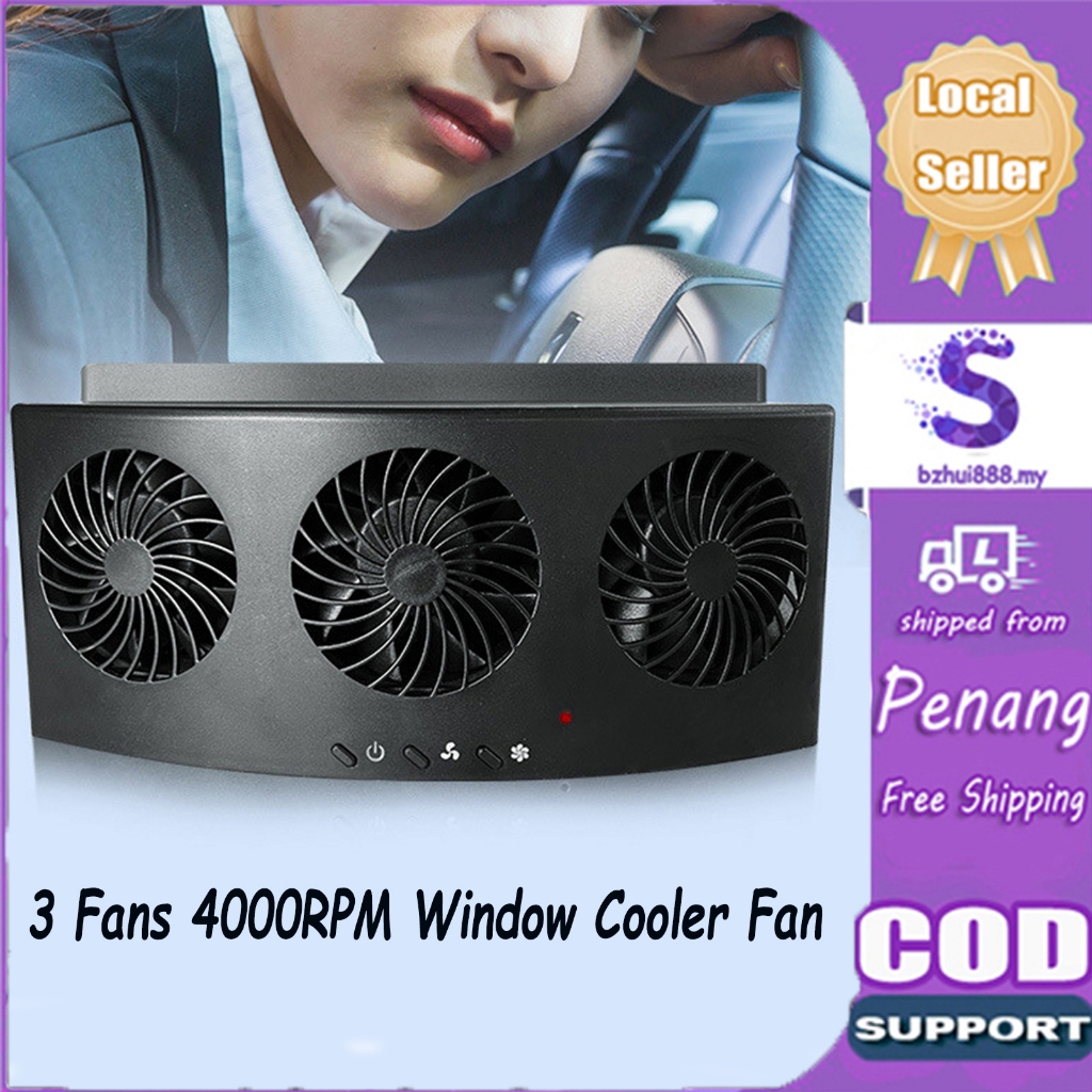 【Quickly cool down and remove odor】USB Mini Portable Car Fan/3 Fans ...
