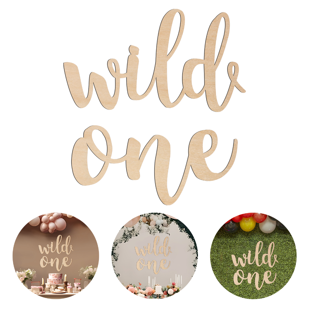 Wild One Wooden Sign - for 1st Birthday Boys or Girls Cutout Wooden ...