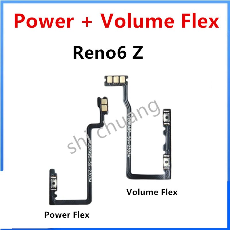 Reno6 Z Power on off switch volume button flex For OPPO Reno 6Z Up Down ...