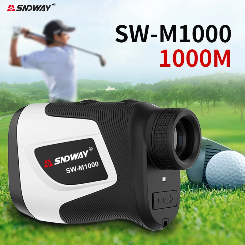 SNDWAY Golf Rangefinder 6X Telescope Range Finder for Golfing Hunting with Flagpole Locking ...