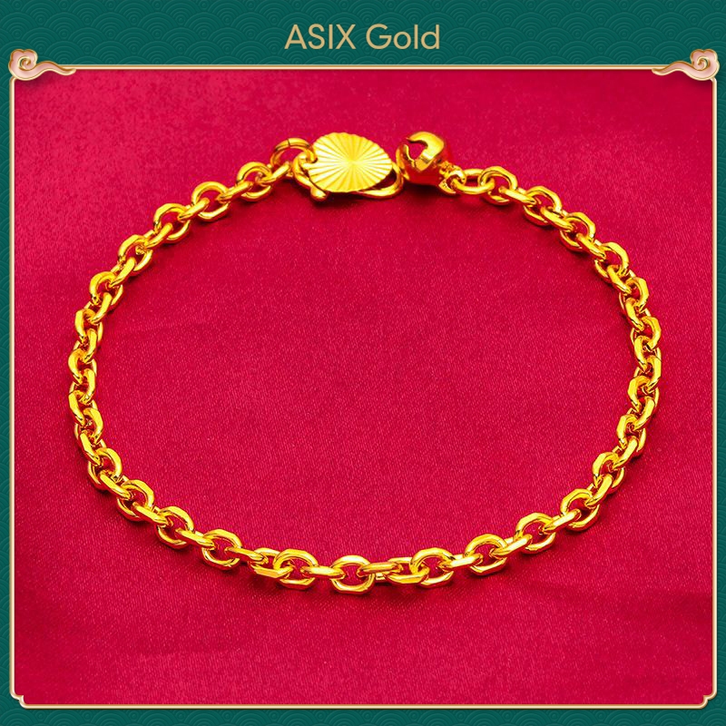 Emas 916 gelang wanita Cross Bracelet for Ladies 24K Gold Plated Korean ...