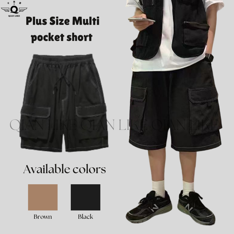 [M-8XL] Shorts Men's Trend Fattening Oversized Loose Korean Version of ...