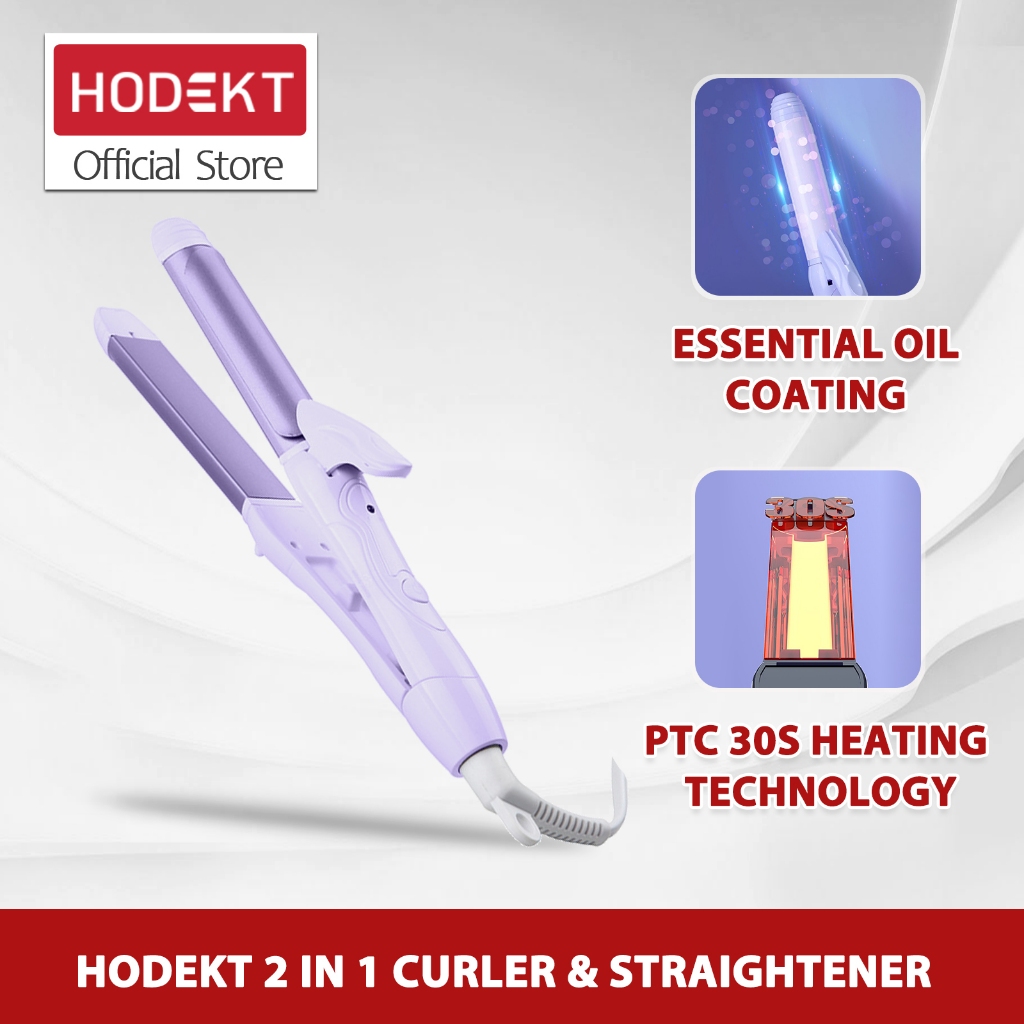 HODEKT 2 In1 Hair Straightener And Curler Iron Professional Hair ...
