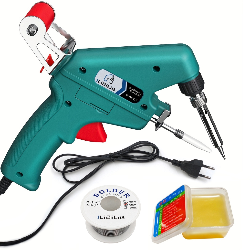 ILIBILIB Soldering Iron Kit 60W 220V Automatic Tin Feeding Can Hold A ...