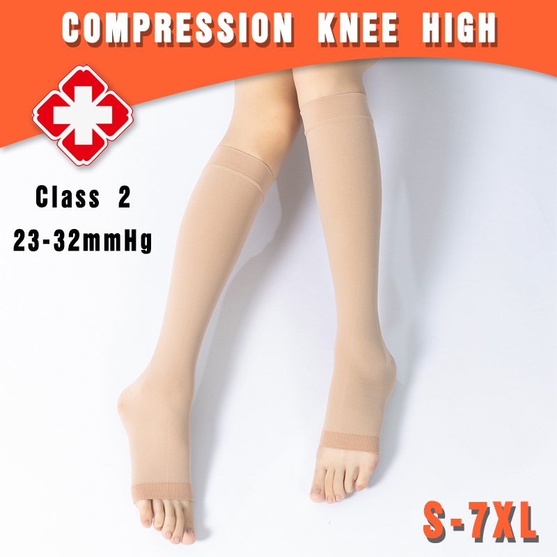 23-32mmHg Compression Stockigns Flying Socks Women Men Knee High Open ...