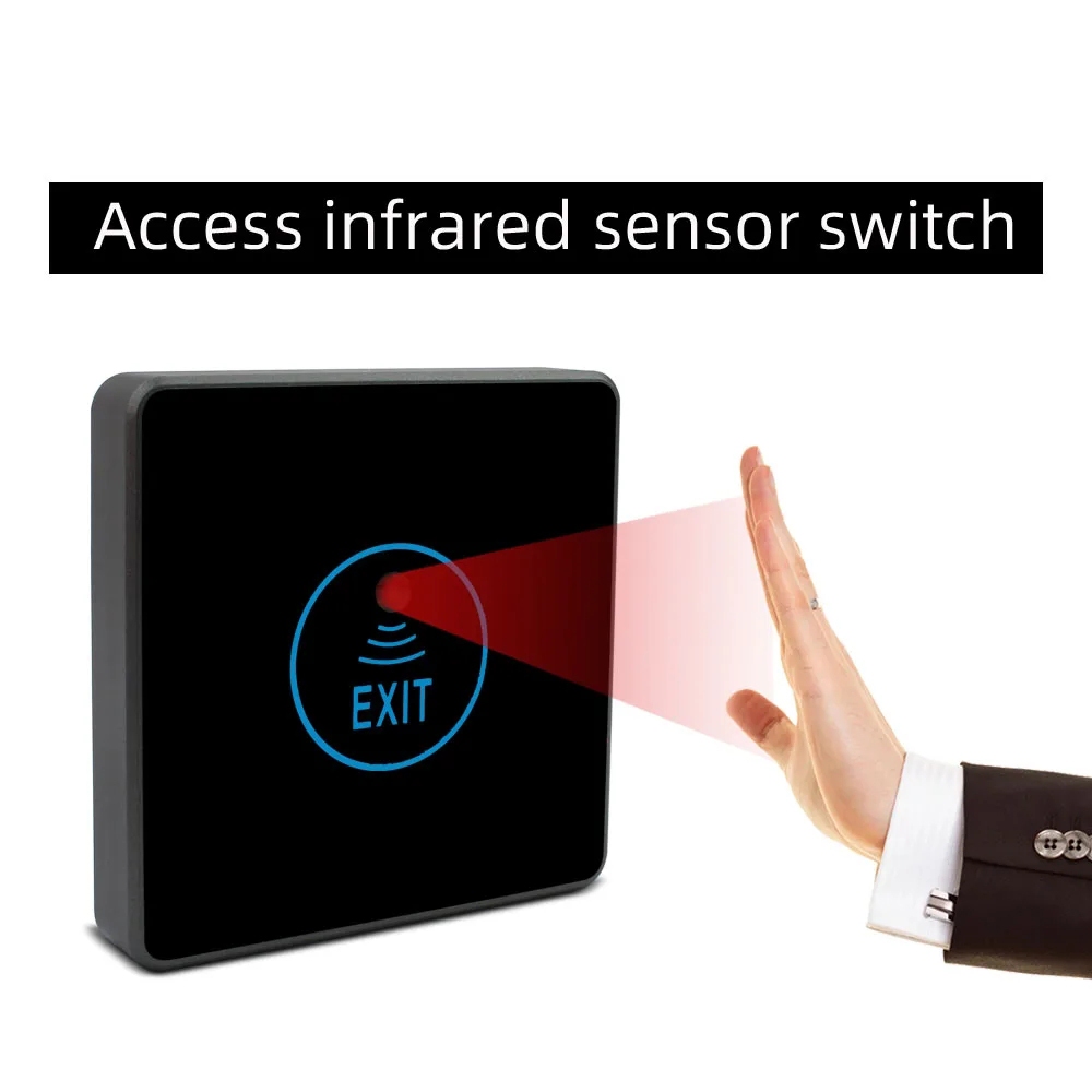 Access control infrared sensor Exit switch DC12Vself-resetting exit button Hospital non-contact ...