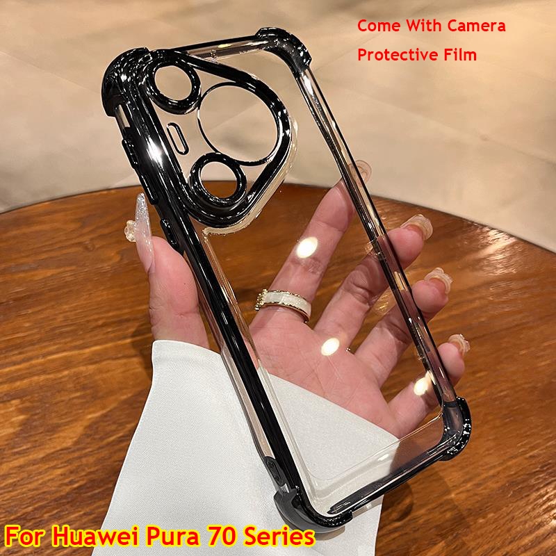 Huawei Pura 70 Pro Ultra Pura70 Pura70Pro P70 Acrylic Back Clear Casing Transparent Hard Case ...