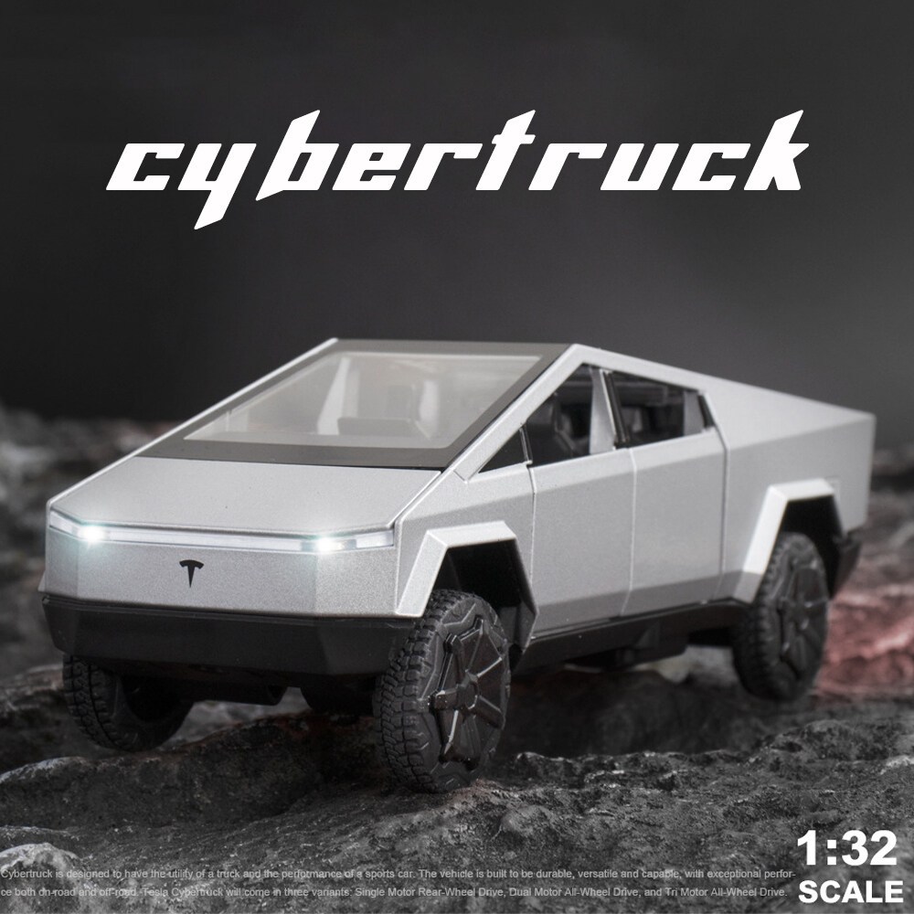 1:32 Scale Tesla Cybertruck Alloy Car Model Light & Sound Effect ...