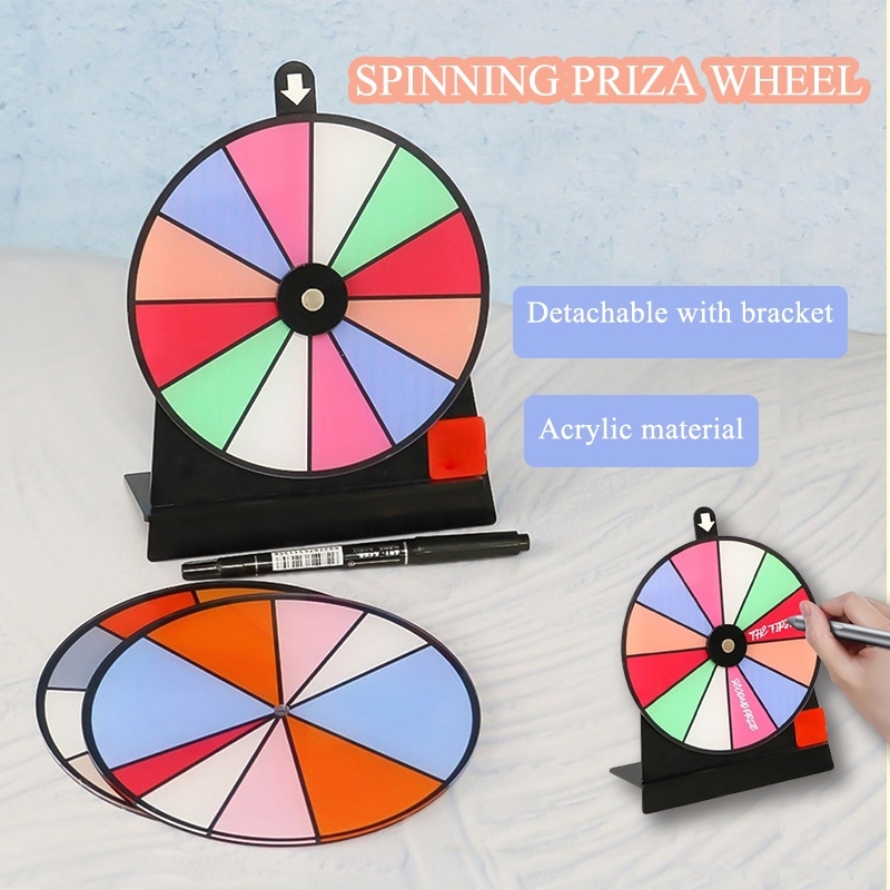 Spinning Prize Wheel Tabletop Spin the Wheel Non-slip Wheel of Fortune ...